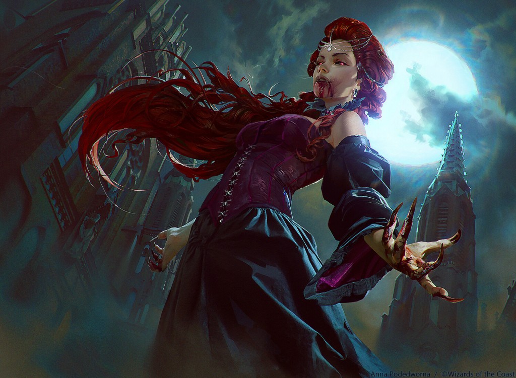 Vampire of the Dire Moon MtG Art from Core Set 2020 Set by Anna ...