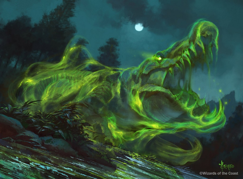 Vivien's Crocodile MtG Art from Core Set 2020 Set by Bayard Wu - Art of ...