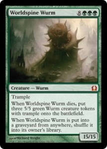 Worldspine Wurm MtG Art from Return to Ravnica Set by Richard Wright ...