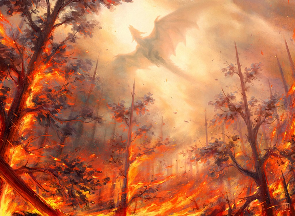 Dragon's Approach MtG Art from Strixhaven Set by Andrew Mar - Art of ...