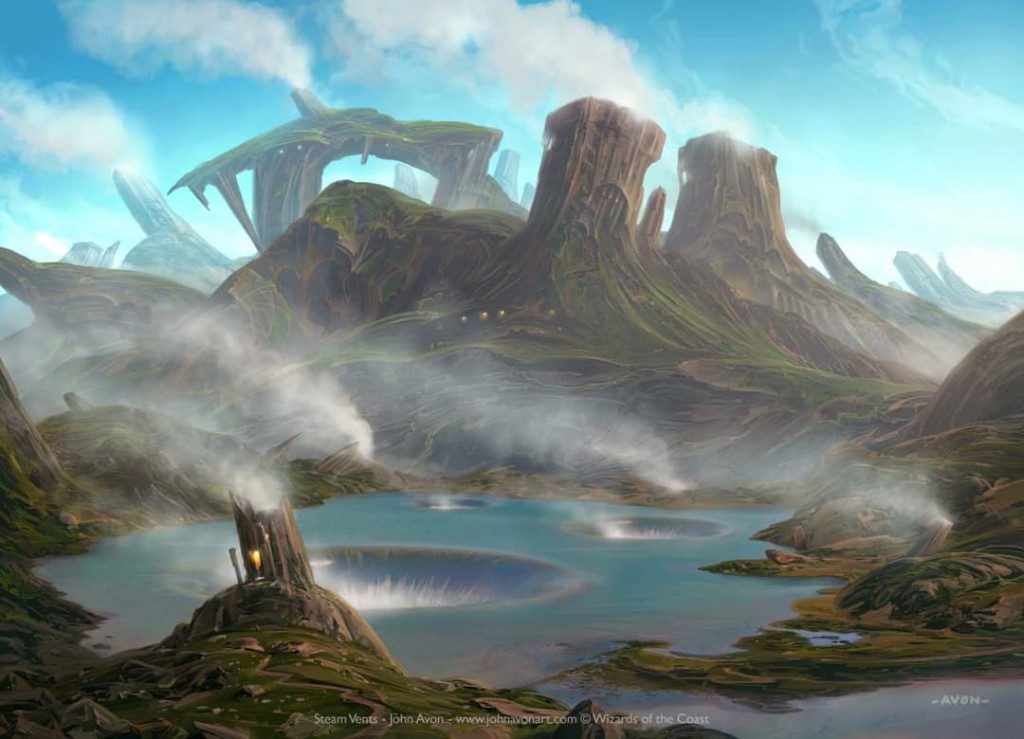 Steam Vents MtG Art from Secret Lair Set by John Avon - Art of Magic ...