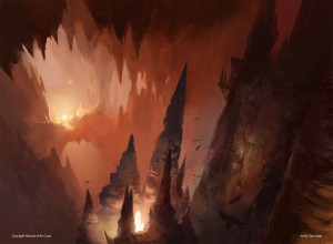 Mountain MtG Art from Adventures in the Forgotten Realms Set by Titus ...