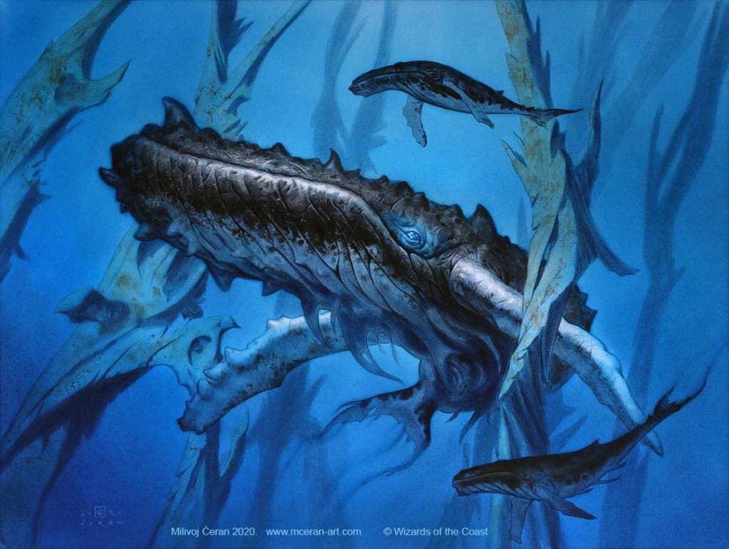 Steelfin Whale MtG Art from Modern Horizons 2 Set by Milivoj Ceran ...