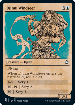 Djinni Windseer (Variant) MtG Art from Adventures in the Forgotten ...