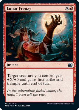 Lunar Frenzy MtG Art from Innistrad: Midnight Hunt Set by Alix Branwyn ...