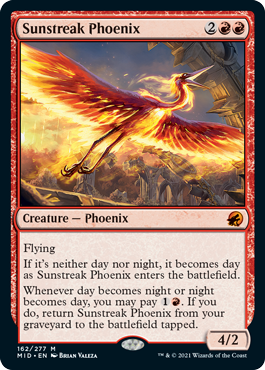 Sunstreak Phoenix MtG Art from Innistrad: Midnight Hunt Set by Brian ...