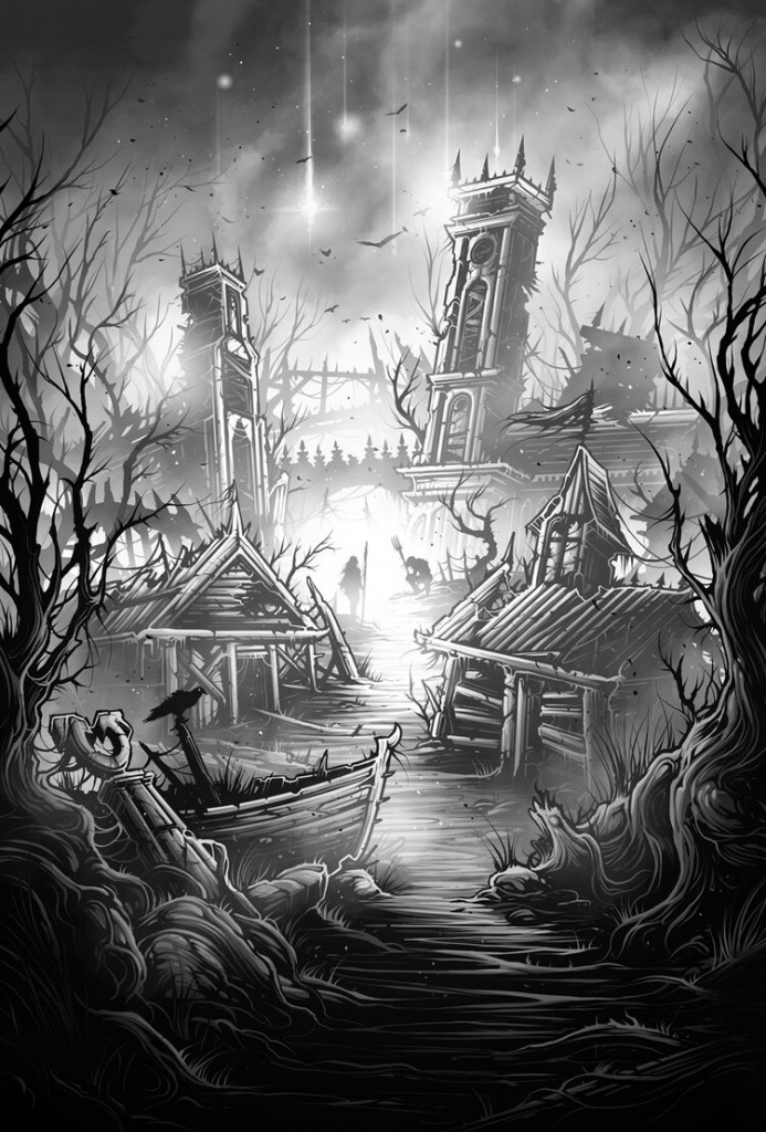 Swamp MtG Art from Innistrad: Midnight Hunt Set by Dan Mumford - Art of ...