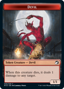 Devil Token MtG Art from Innistrad: Midnight Hunt Set by Campbell White ...