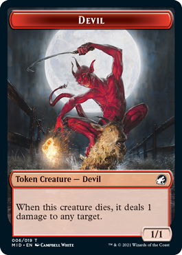 Devil Token MtG Art from Innistrad: Midnight Hunt Set by Campbell White ...