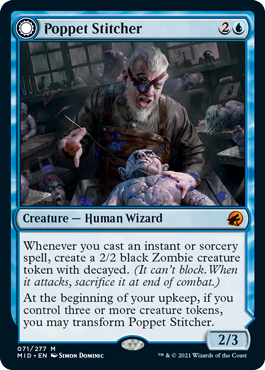 Poppet Stitcher MtG Art from Innistrad: Midnight Hunt Set by Simon ...
