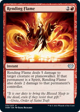 Rending Flame MtG Art from Innistrad: Crimson Vow Set by Olena Richards ...