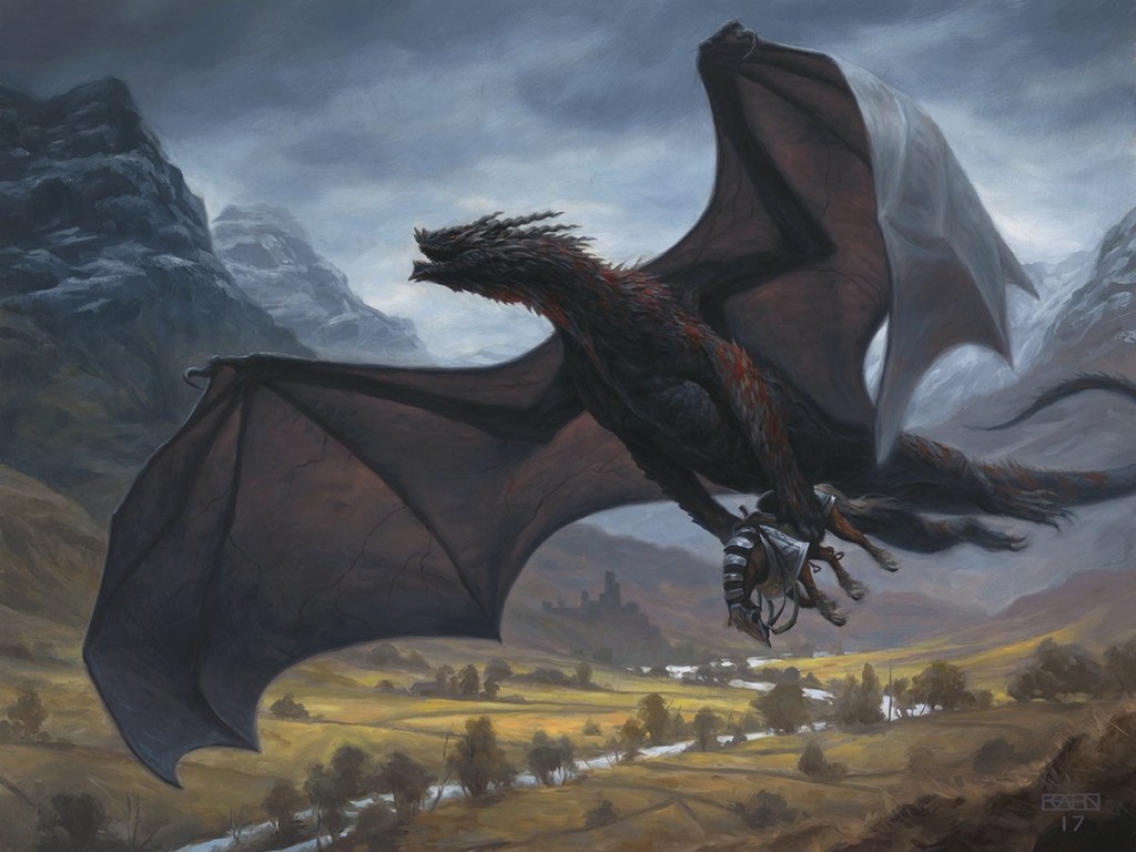 Demanding Dragon MtG Art from Core Set 2019 Set by Chris Rahn - Art of ...
