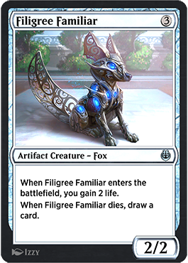 Filigree Familiar MtG Art from Commander Legends, Duel Decks: Elves vs ...