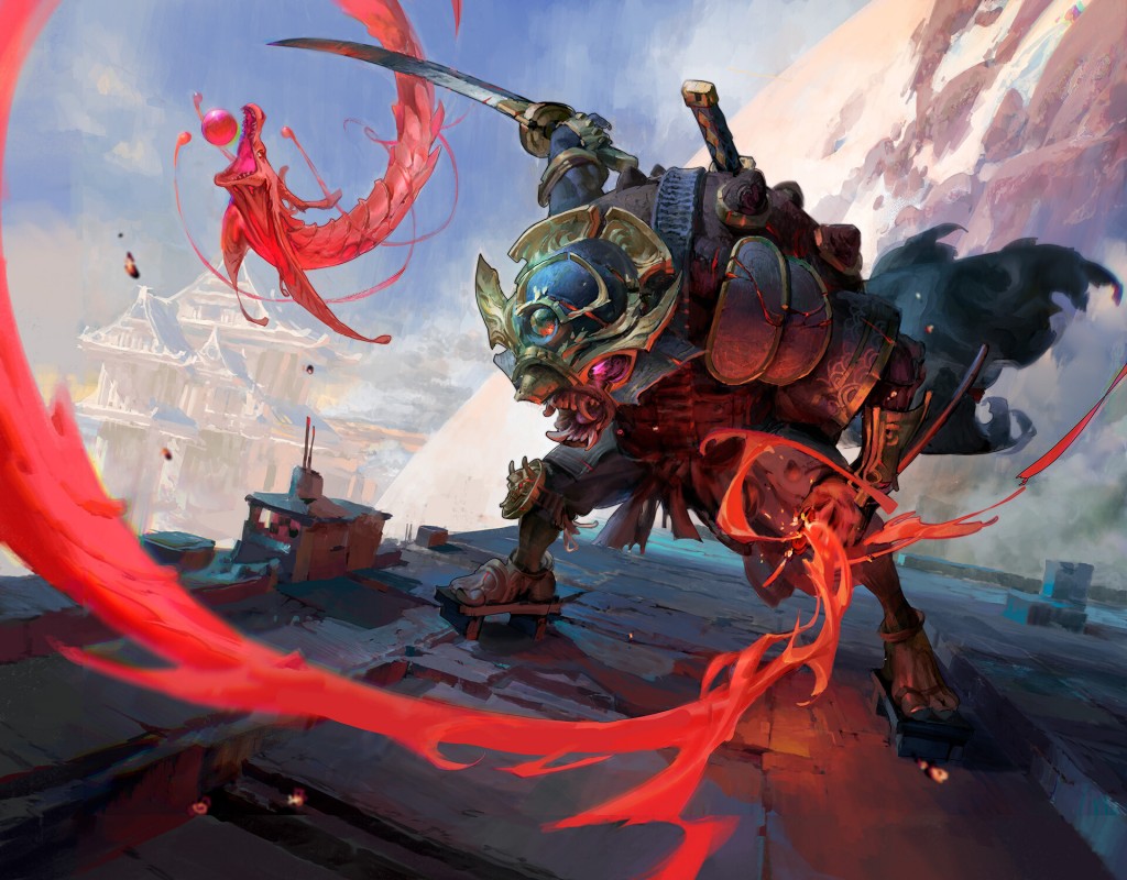 Goro-Goro, Disciple of Ryusei MtG Art from Kamigawa: Neon Dynasty Set ...