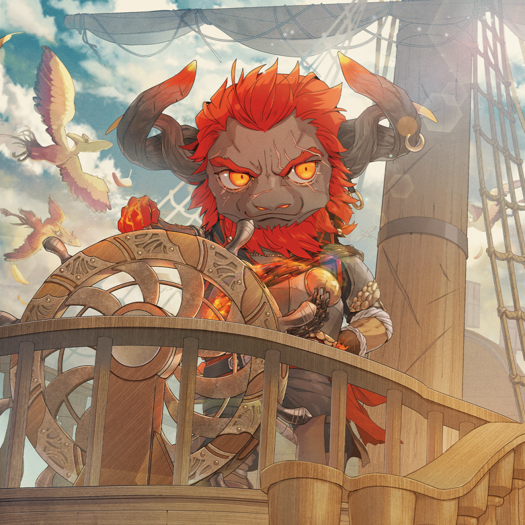 Angrath, the Flame-Chained MtG Art from Secret Lair Set by Uta Natsume ...