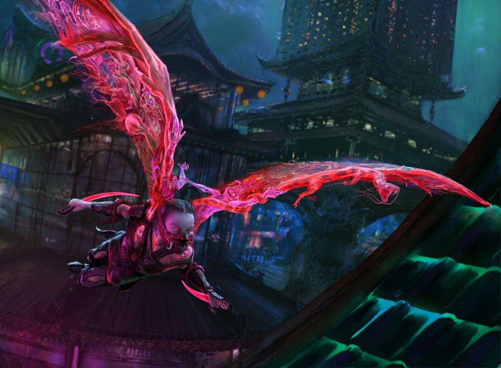 Inkrise Infiltrator MtG Art from Kamigawa: Neon Dynasty Set by Campbell ...