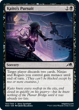 Kaito's Pursuit MtG Art from Kamigawa: Neon Dynasty Set by Cristi ...