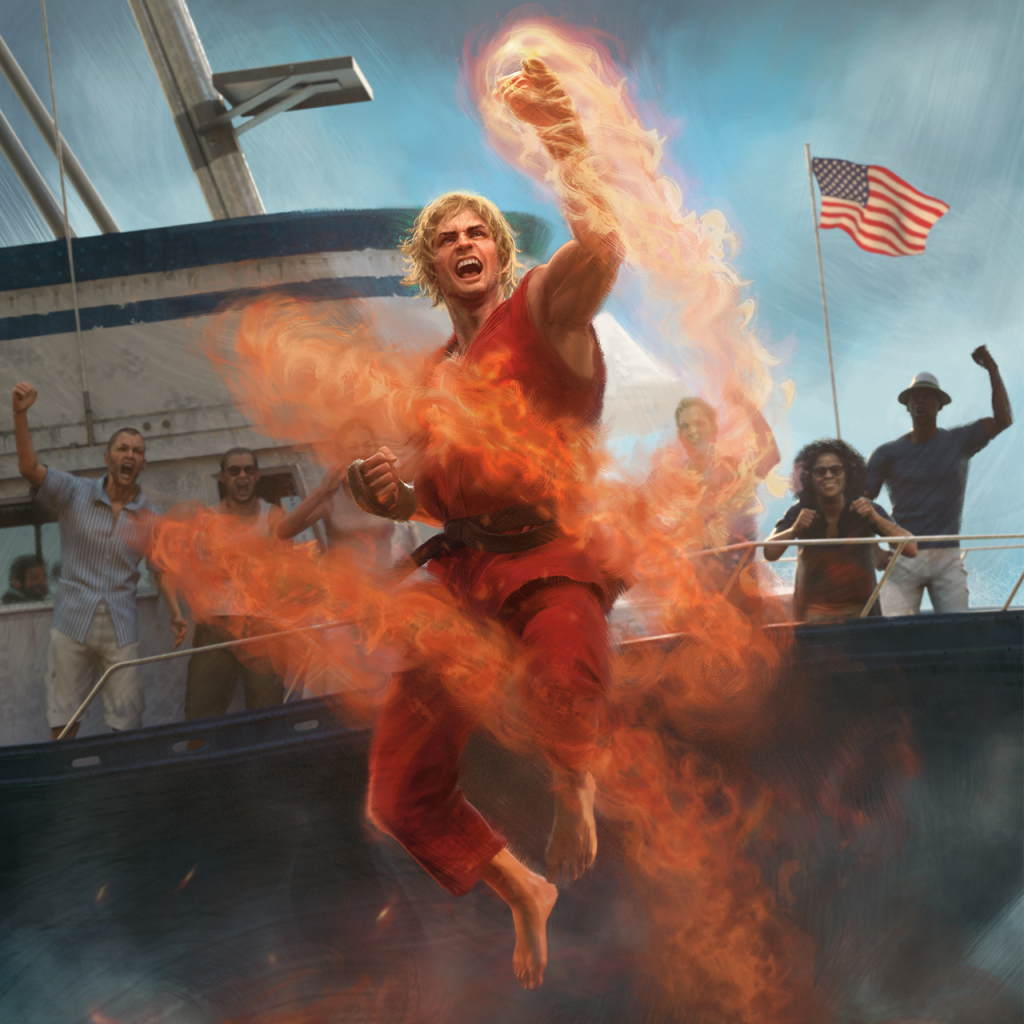 Ken, Burning Brawler MtG Art from Secret Lair Set by Yongjae Choi - Art ...