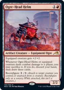 Ogre-Head Helm MtG Art from Kamigawa: Neon Dynasty Set by Viko Menezes ...