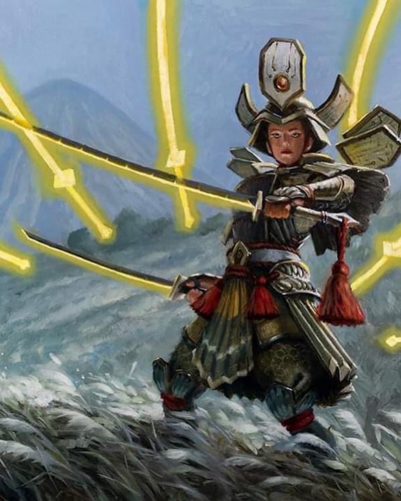 Sunblade Samurai MtG Art from Kamigawa: Neon Dynasty Set by Aaron ...
