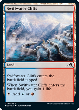 Swiftwater Cliffs MtG Art from Kamigawa: Neon Dynasty Set by Alayna ...