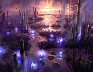 Takenuma, Abandoned Mire MtG Art from Kamigawa: Neon Dynasty Set by Sam ...