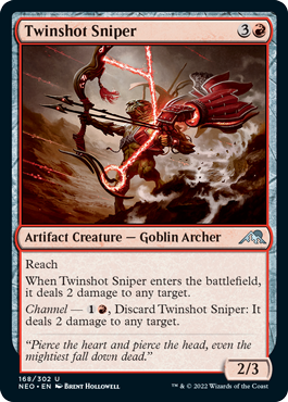 Twinshot Sniper MtG Art from Kamigawa: Neon Dynasty Set by Brent ...