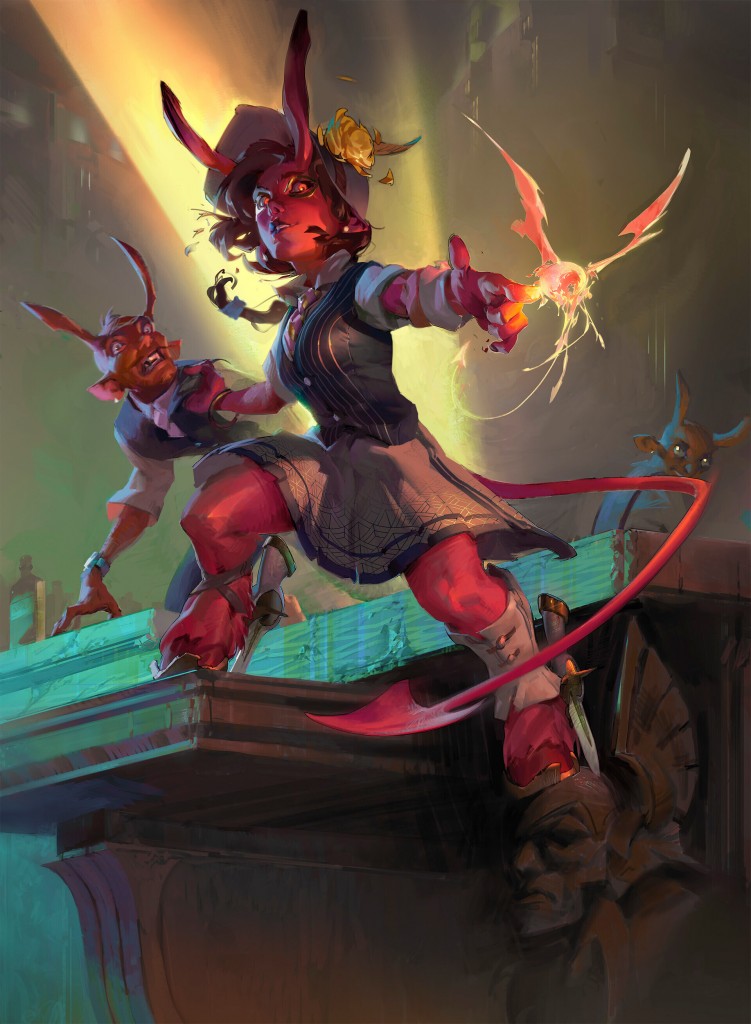 Devil Token MtG Art from Streets of New Capenna Set by Mike Jordana ...