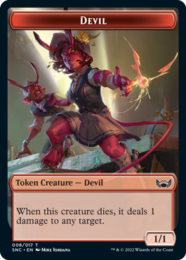Devil Token MtG Art from Streets of New Capenna Set by Mike Jordana ...