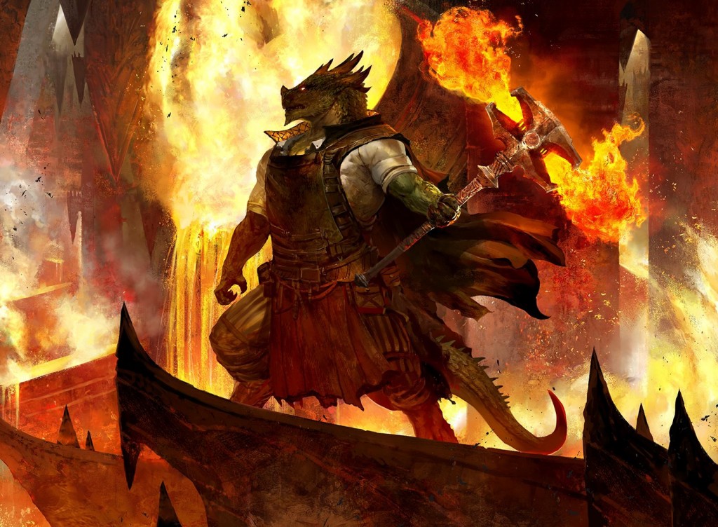 Pyre-Sledge Arsonist MtG Art from Streets of New Capenna Set by Kekai ...