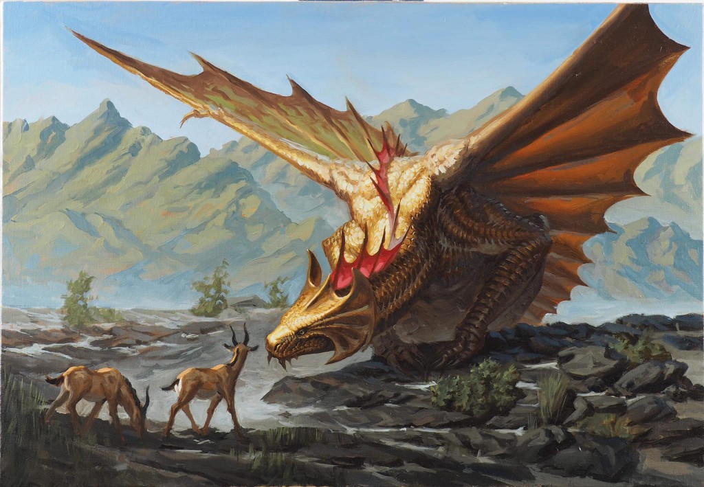 Ancient Brass Dragon Mtg Art From Commander Legends Battle For Baldurs Gate Set By Johan