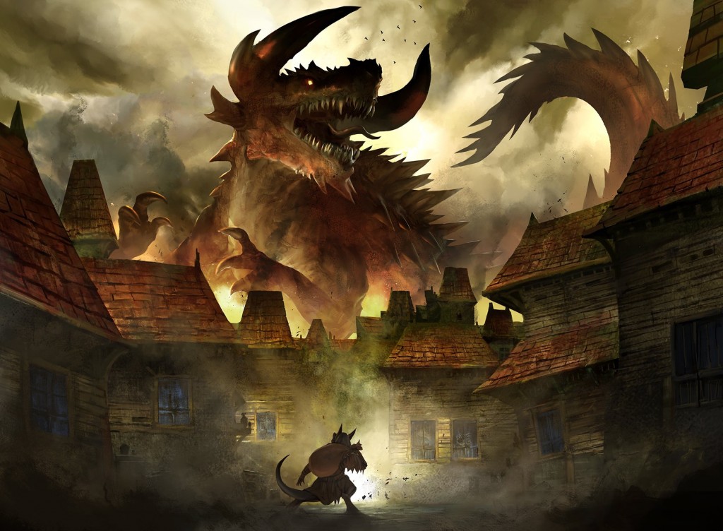 You Look Upon the Tarrasque MtG Art from Commander Legends: Battle for ...