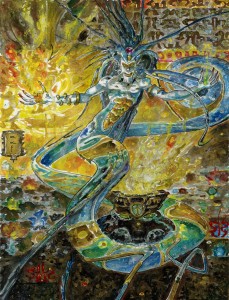 Coiling Oracle (Variant) MtG Art from Double Masters 2022 Set by ...
