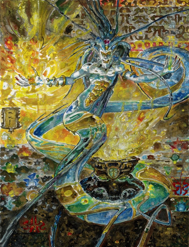 Coiling Oracle (Variant) MtG Art from Double Masters 2022 Set by Richard Kane Ferguson - Art of ...