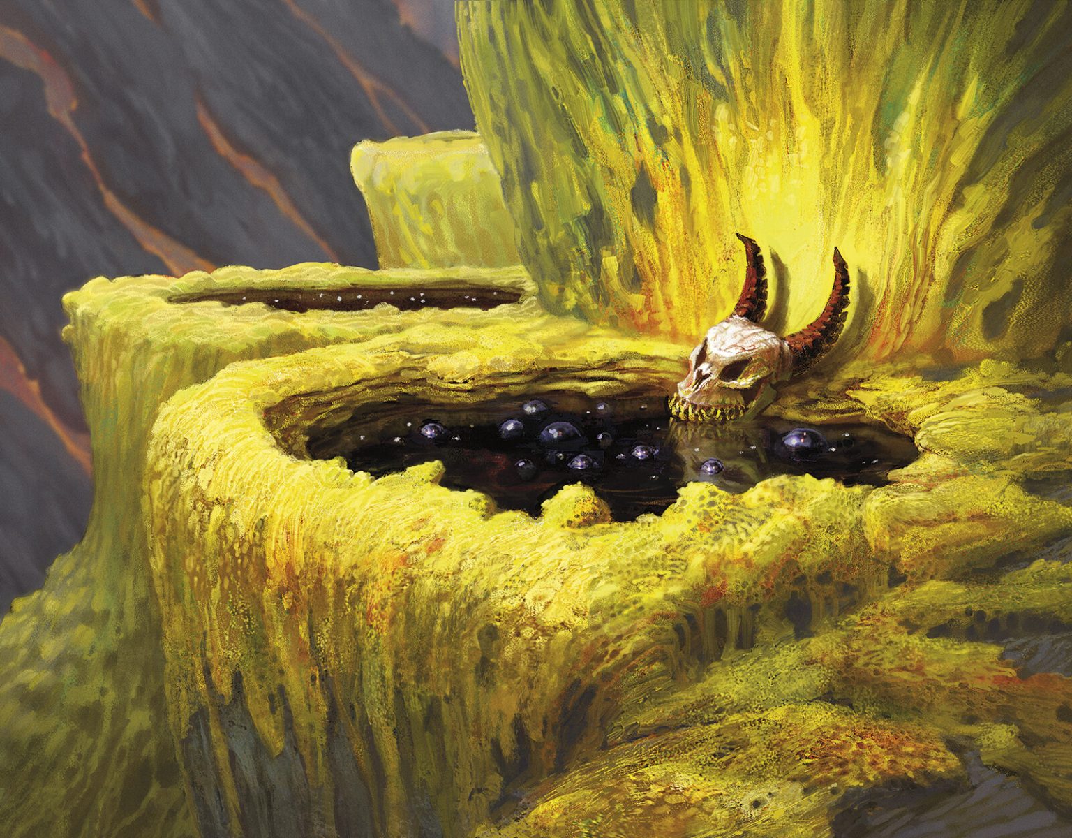 Sulfurous Springs MtG Art from Dominaria United Set by Bruce Brenneise ...