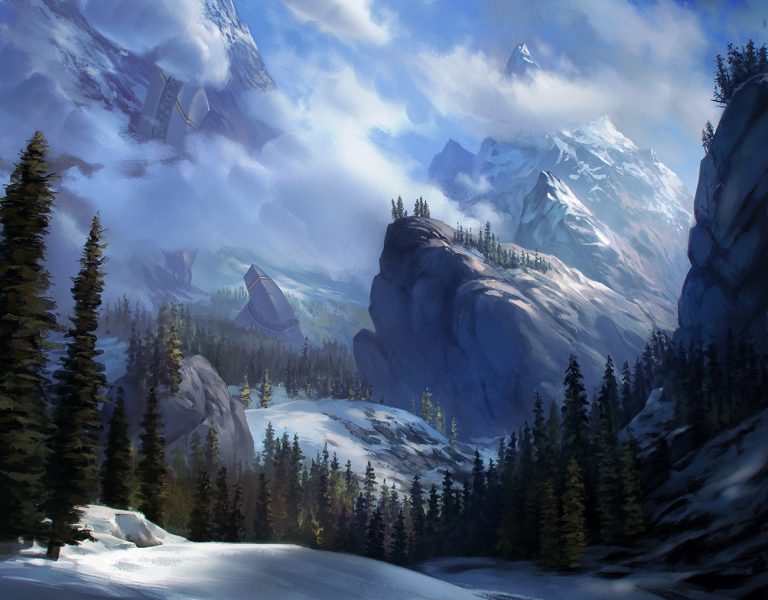 Karplusan Forest MtG Art from Dominaria United Set by Sam Burley - Art ...