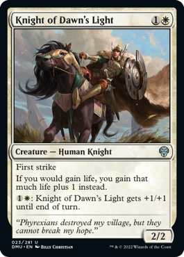 Knight of Dawn's Light MtG Art from Dominaria United Set by Billy ...