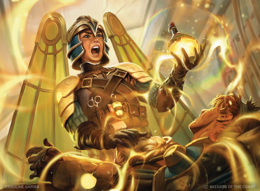 Airlift Chaplain MtG Art from The Brothers' War Set by Caroline Gariba ... Airlift Chaplain MtG Art from The Brothers' War Set by Caroline Gariba ...