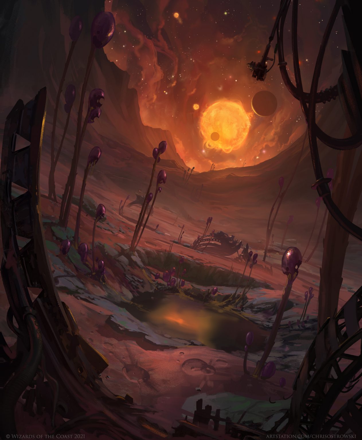 Blood Crypt MtG Art from Unfinity Set by Chris Ostrowski ‏ - Art of ...