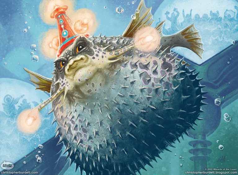 Blufferfish MtG Art from Unfinity Set by Christopher Burdett - Art of ...