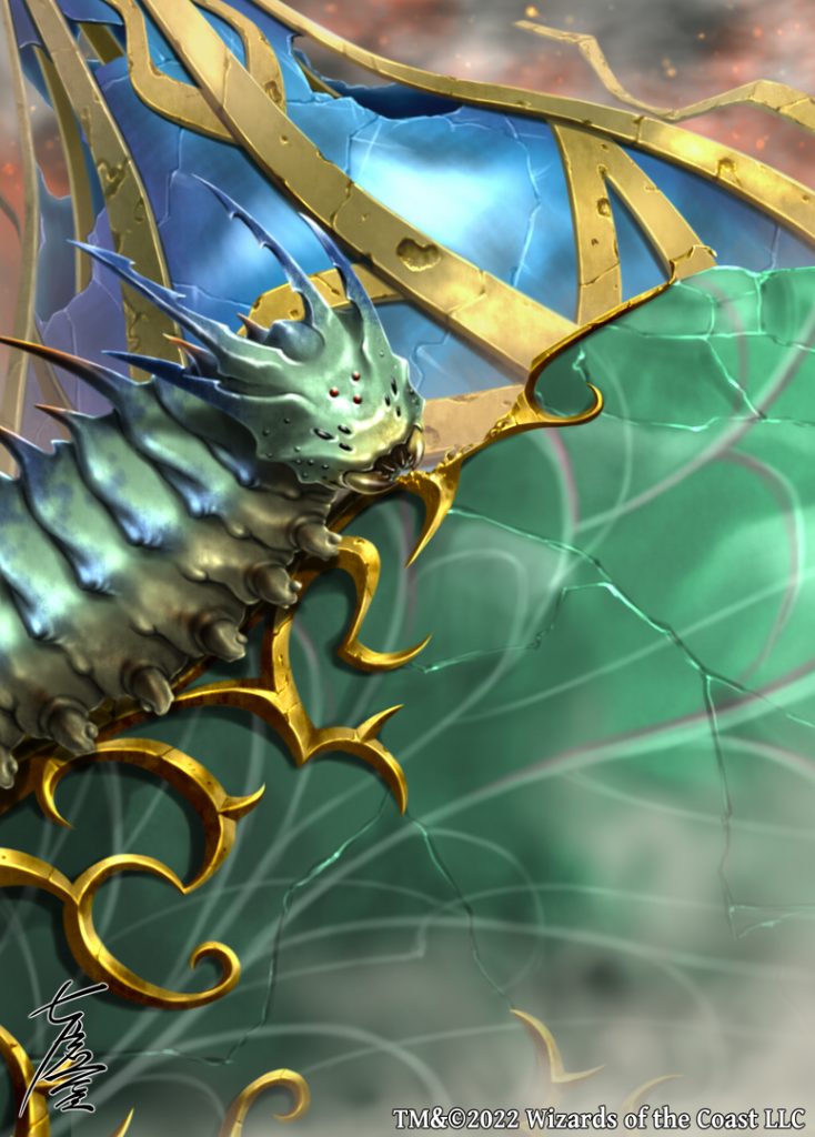Caustic Caterpillar MtG Art from Jumpstart 2022 Set by Ai Nanahira ...