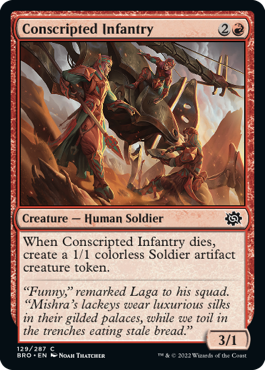 Conscripted Infantry MtG Art from The Brothers' War Set by Noah ...