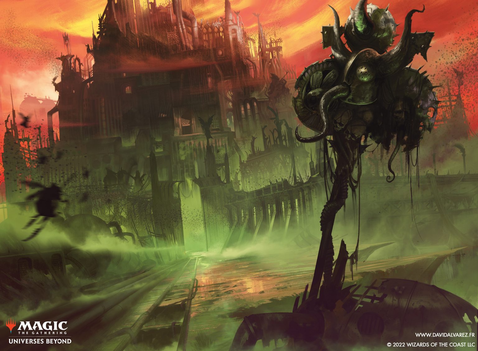 Crumbling Necropolis MtG Art from Warhammer 40000 Set by David Alvarez ...