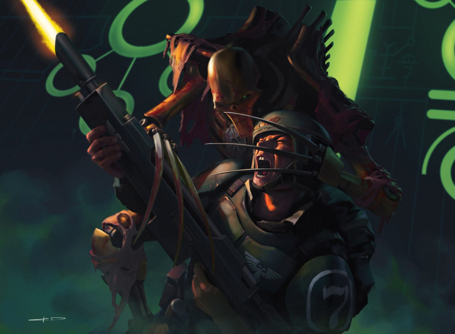 Defile MtG Art from Warhammer 40000 Set by Stanton Feng - Art of Magic ...