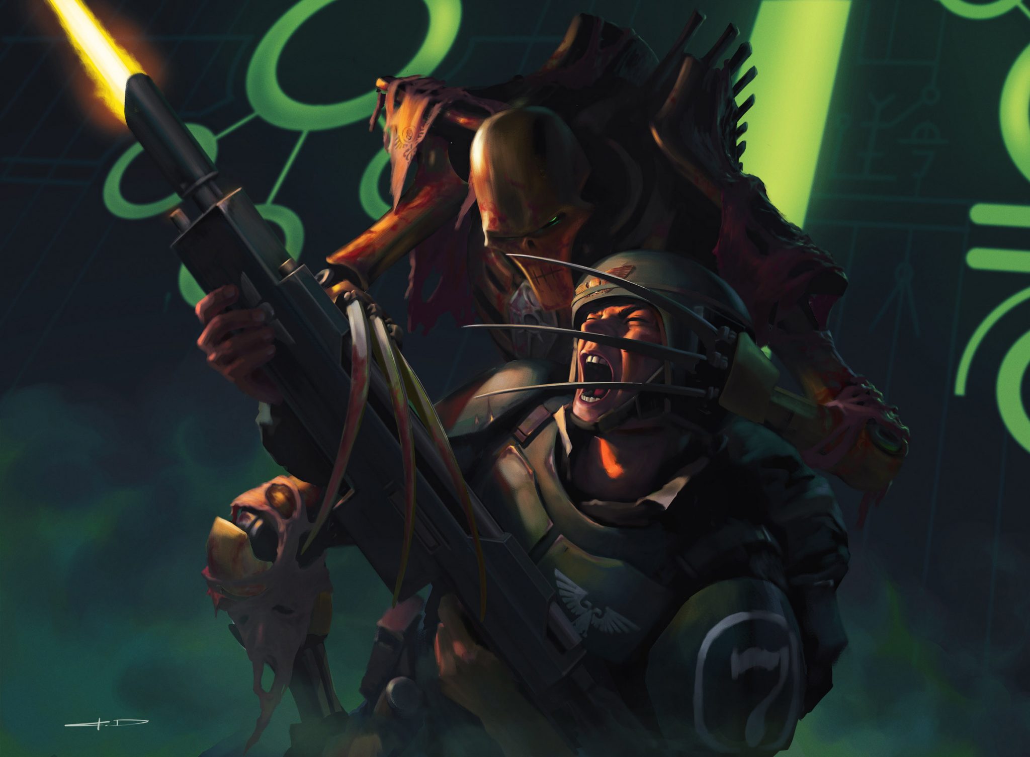 Defile MtG Art from Warhammer 40000 Set by Stanton Feng - Art of Magic ...