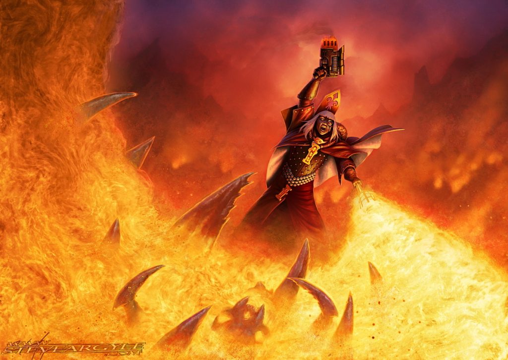 Fell the Mighty MtG Art from Warhammer 40000 Set by Steve Argyle - Art ...