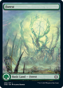 Forest MtG Art from Phyrexia: All Will Be One Set by Alayna Danner - Art of Magic: the Gathering
