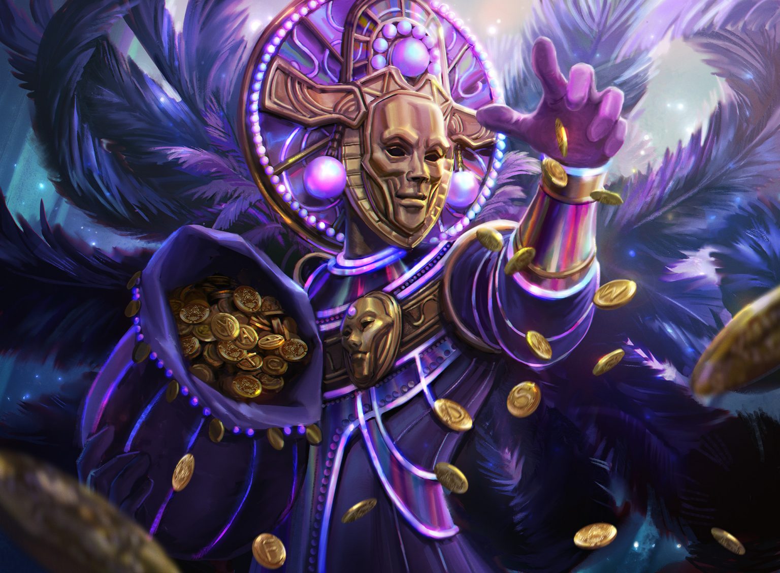 Gray Merchant of Alphabet MtG Art from Unfinity Set by Yangtian Li ...