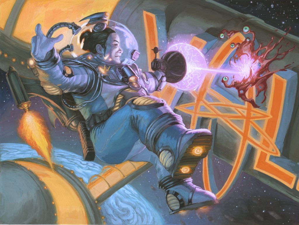 Jetpack Janitor MtG Art from Unfinity Set by Tyler Walpole - Art of ...