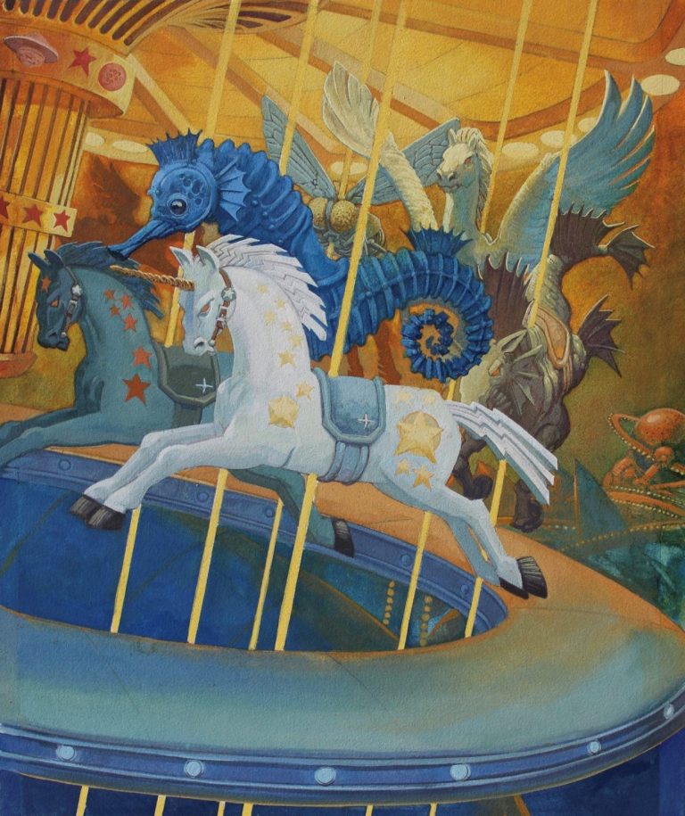 Merry-Go-Round MtG Art from Unfinity Set by Carl Critchlow - Art of ...